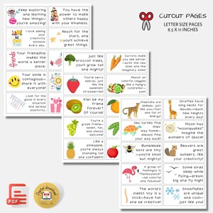 Adorable Lunch Box Notes Cards for Kids PRINTABLE Positive Affirmation ...