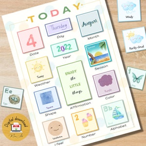 Morning Board Calendar Circle Time Board Homeschool Calendar Board Days ...