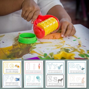 Play Dough Mats Printable, Alphabet Play Doh, Homeschool Activity, Play ...