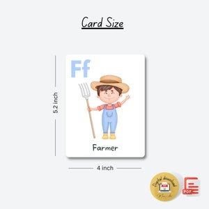 ABC of Farm Alphabet Flashcards Watercolor PRINTABLE Montessori Cards ...