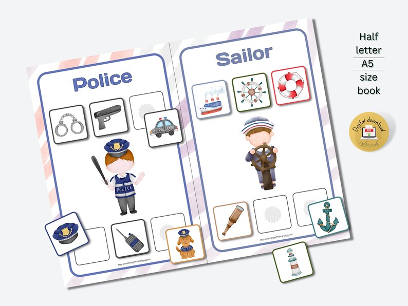 Community Helper Mini Busy Book: Professions Activity (PDF) - Etsy