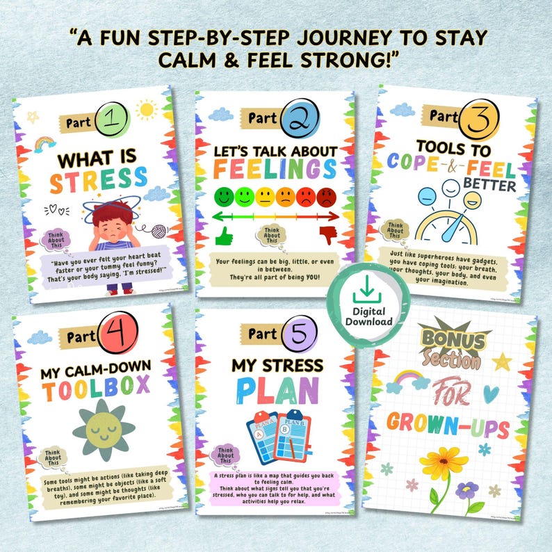 Coping Skills Workbook for Kids PRINTABLE | Emotional Regulation ...