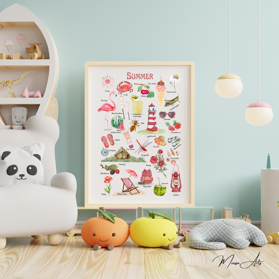 Four Seasons Wall Art Watercolor Winter Spring Summer Autumn - Etsy