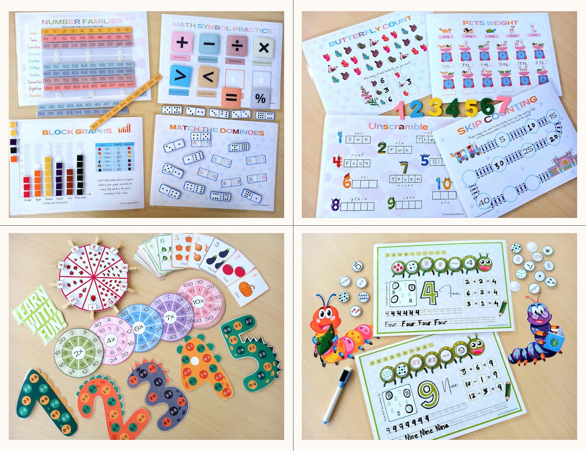 Busy Book Bundle 4in1 First Busy Book Math Alphabet & Solar - Etsy