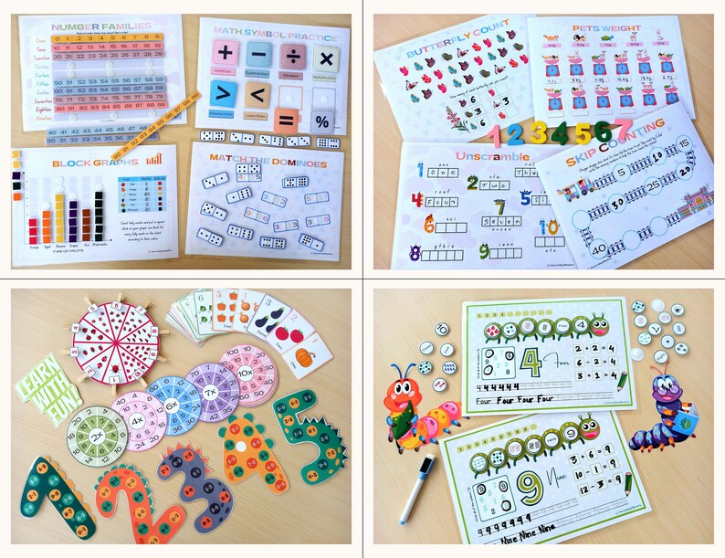 Busy Book Bundle 4in1 First Busy Book Math Alphabet & Solar - Etsy