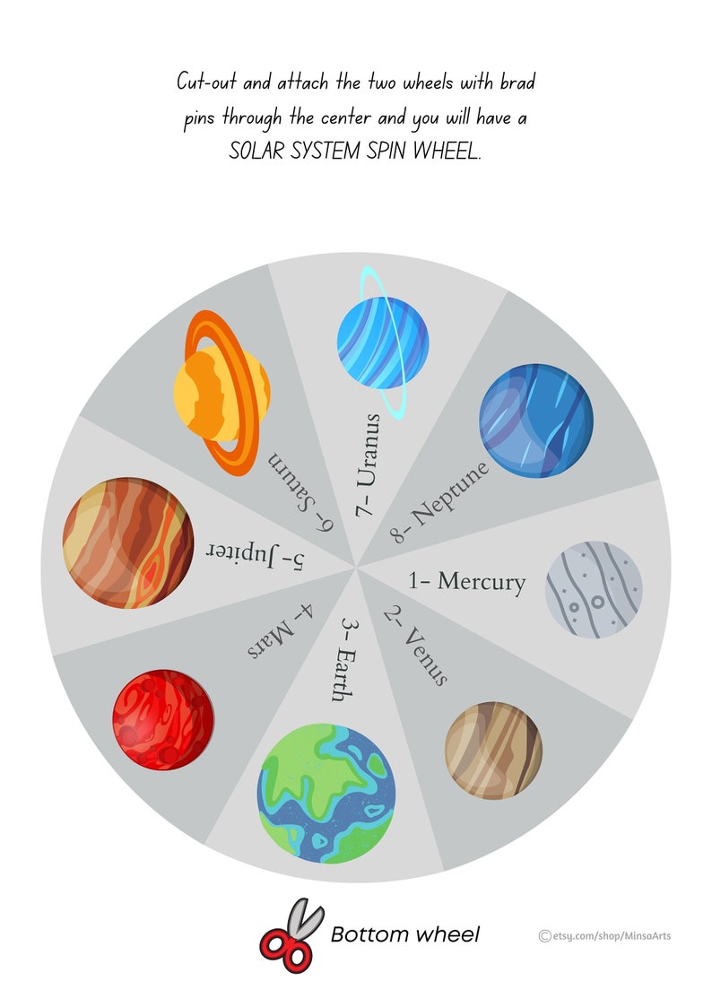 Solar System Printable Activity Solar System Models Match | Etsy