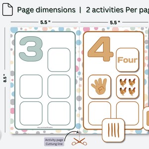 Toddler Numbers Mini Busy Book #4 | PRINTABLE Kindergarten Pre-k ...