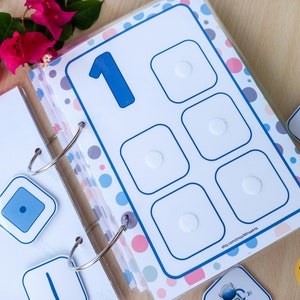 Toddler Numbers Mini Busy Book #4 | PRINTABLE Kindergarten Pre-k ...