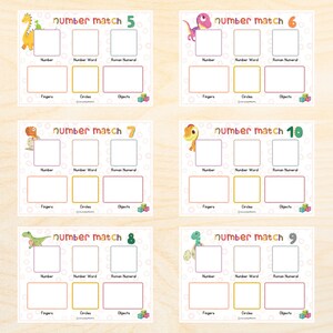 Preschool Math Activity Counting With a Dinosaur Theme 1-10 Number ...