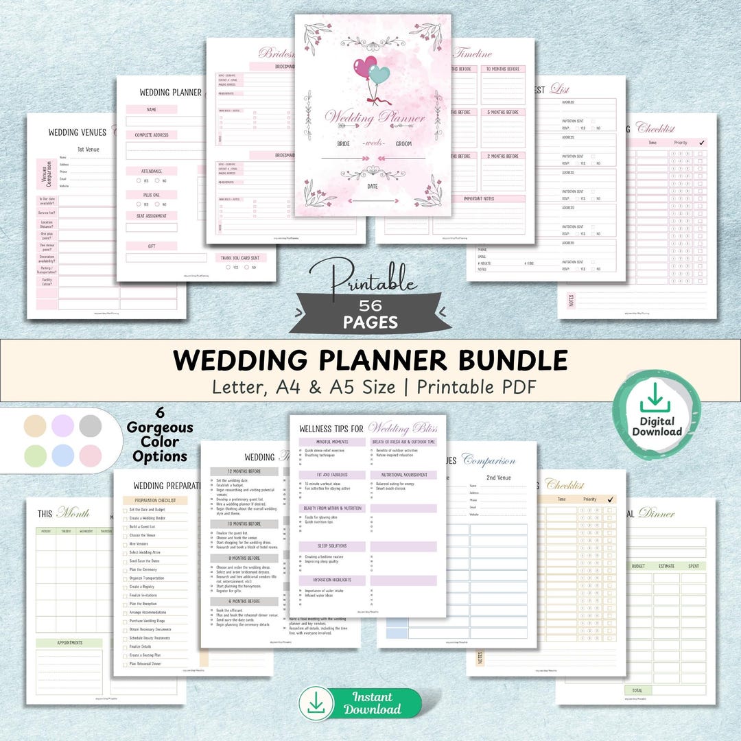 Printable Wedding Planner Binder for Your Perfect Day | Wedding ...