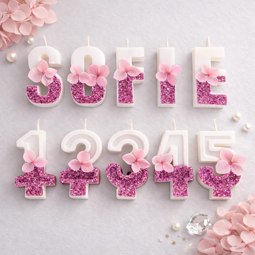 Custom Birthday Candles Letters & Numbers for Cake Topper ...