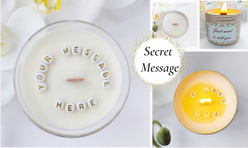 Secret Message Candle Custom Candles Hidden Message Surprise - Etsy