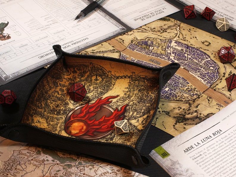 Cthulhu Red and Green - Dice Tray – Neoprene Rolling Tray for Board ...