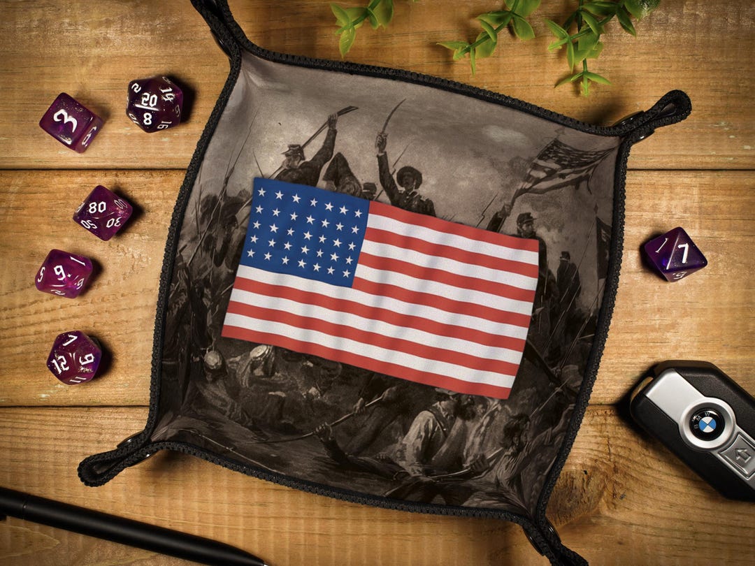 American Civil War Union - Dice Tray – Neoprene Rolling Tray for Board ...