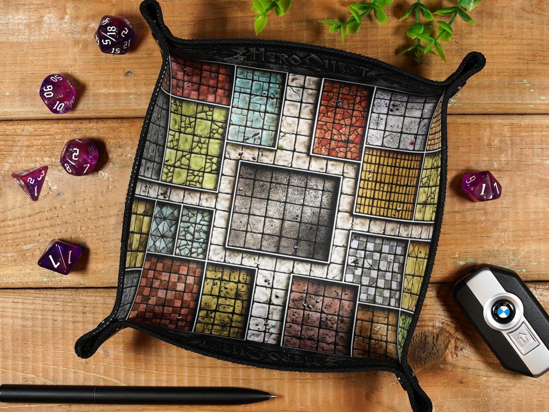 Heroquest - Dice Tray – Neoprene Rolling Tray for Board Games, Rpgs ...
