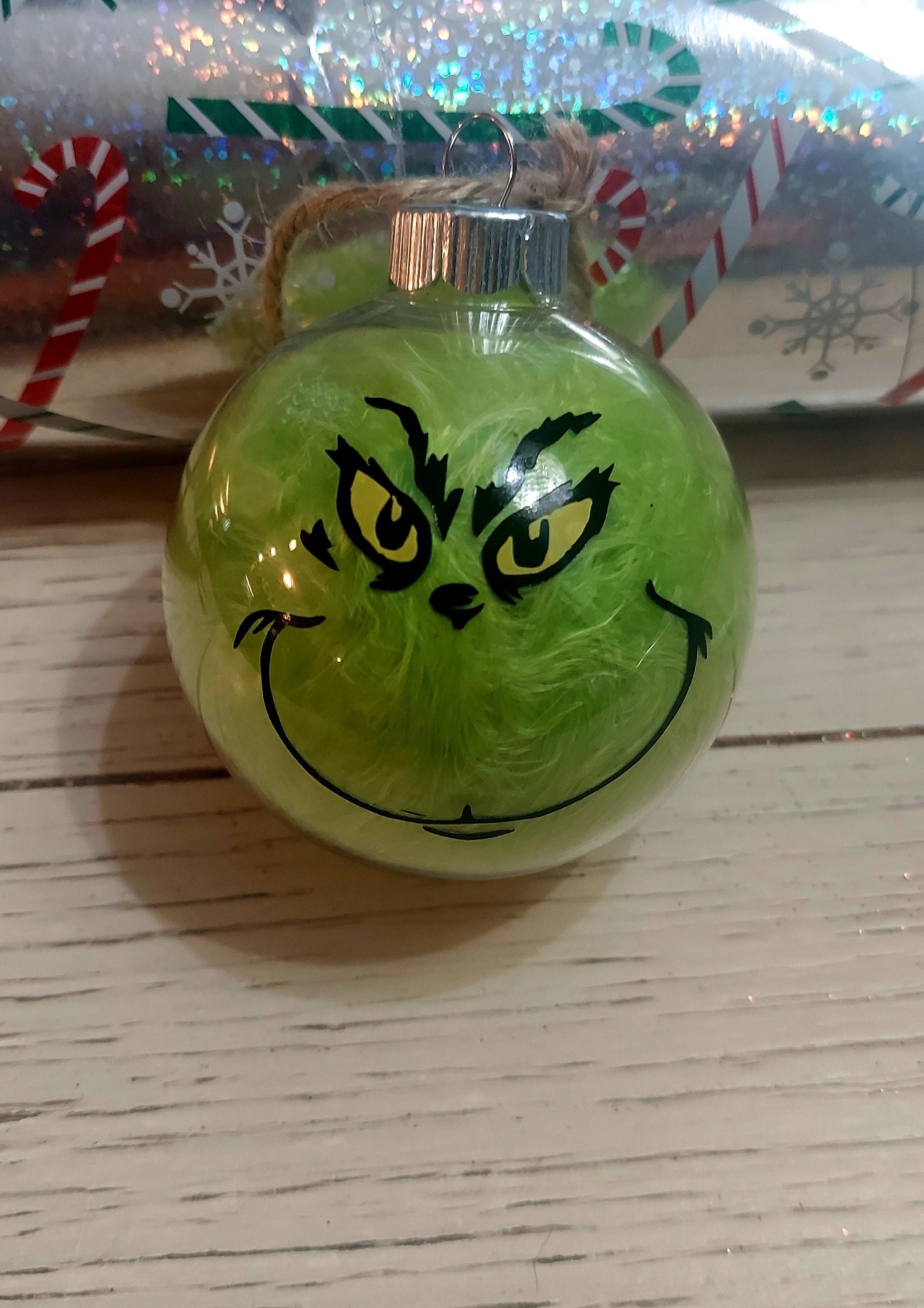 Adorable Furry Grinch in a Globe Christmas Ornament - Etsy