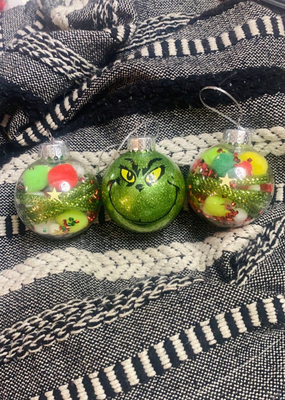 Unique Grinch and His Finest Junk Set or 3 Christmas Ornaments ...