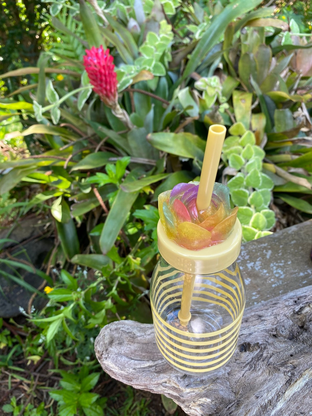 Rainbow Rose Straw Topper - Etsy