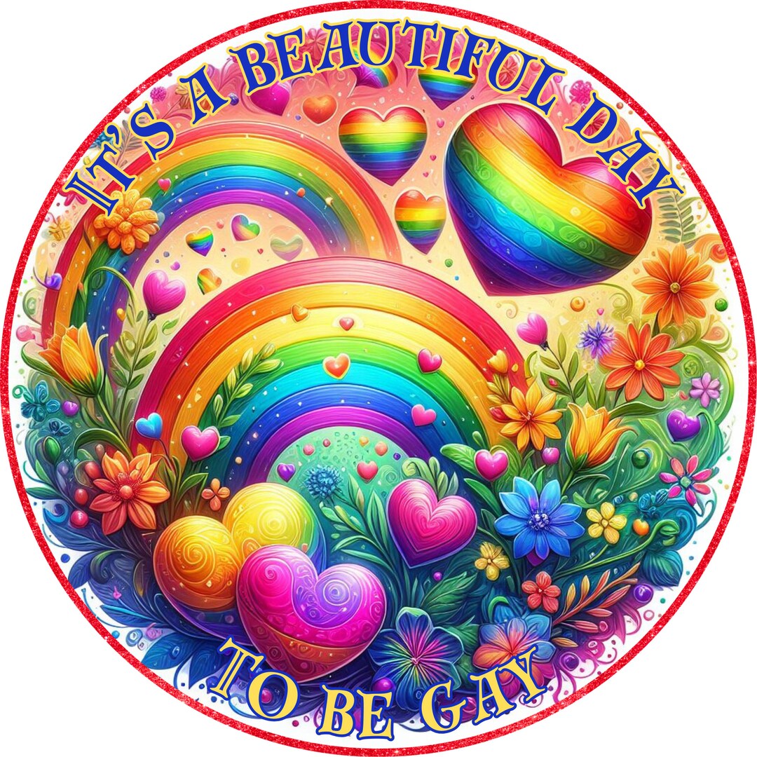 LGBTQIA Rainbow Heart Sign, Love is Love Round Aluminum Sign for ...