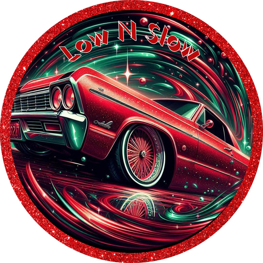 Classic Red Lowrider Aluminum Sign-low N Slow Vintage Car Wall Decor ...