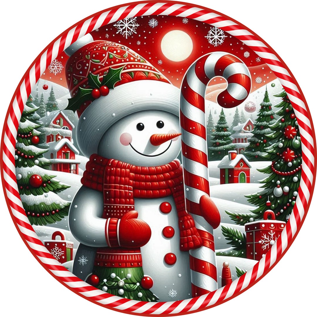 Festive Snowman Wreath Sign, Winter Wonderland Snowman Decor, Winter ...