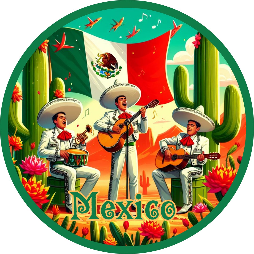 Cinco De Mayo Sign, Desert Cactus Flowers Round Metal Sign, Mexican ...