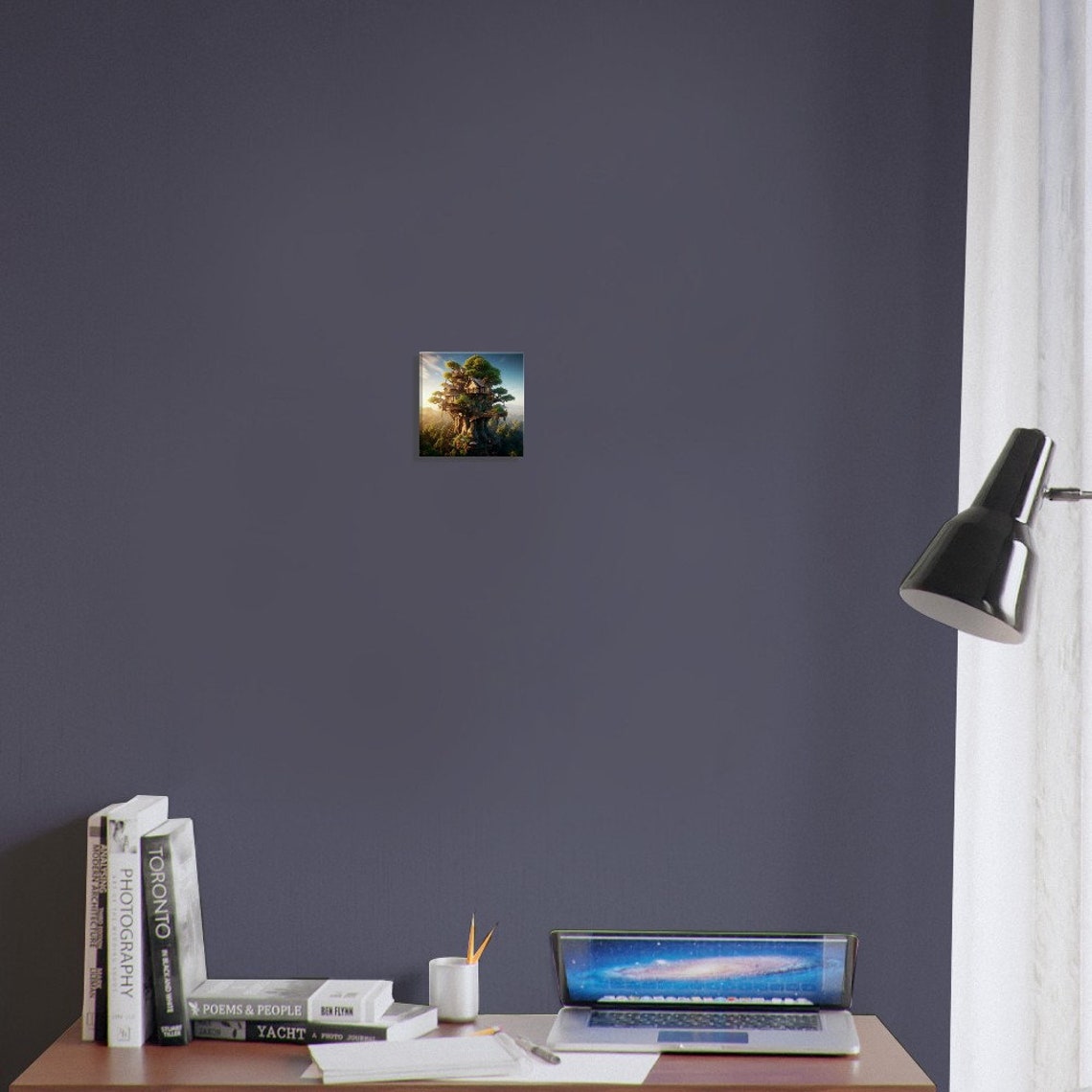 Tree House Canvas - Abstract Wall Art - Majestic Tree House in the ...
