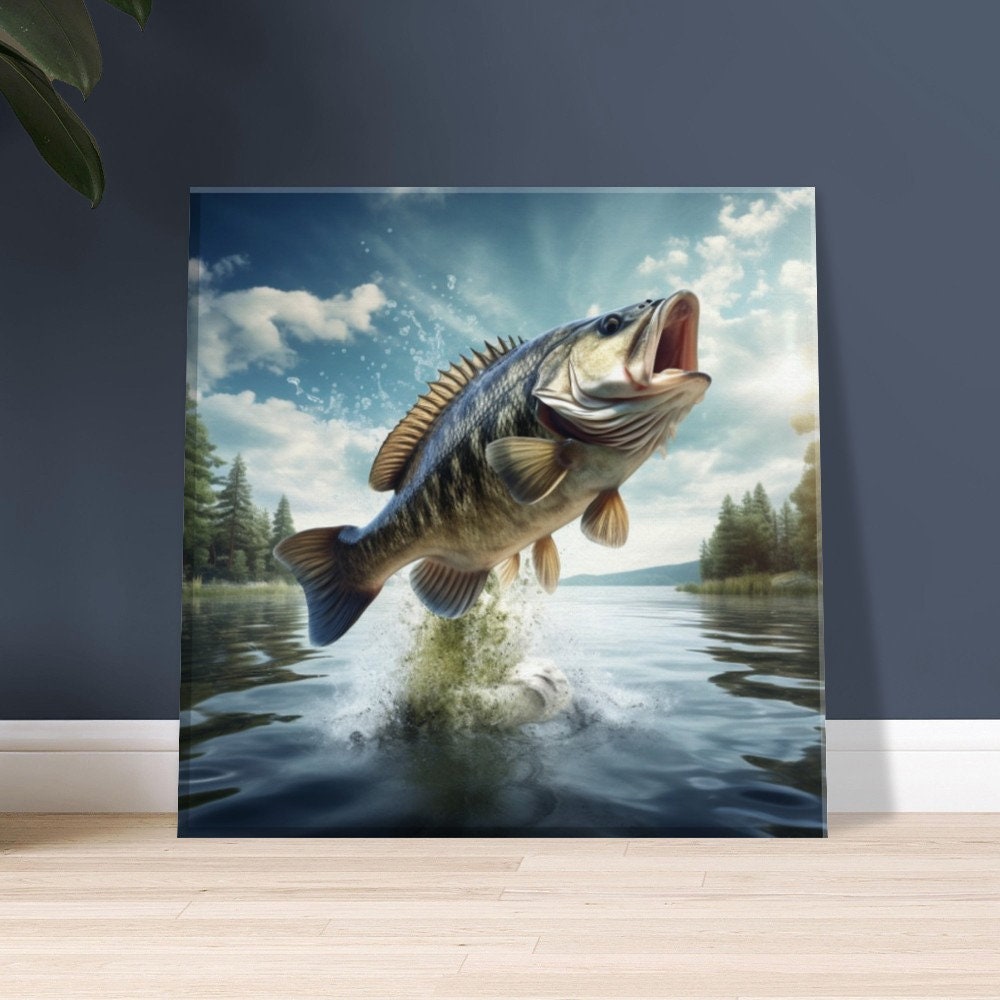 Wall Art Canvas - Animal Art - Fishing Art - Digital Canvas Print ...