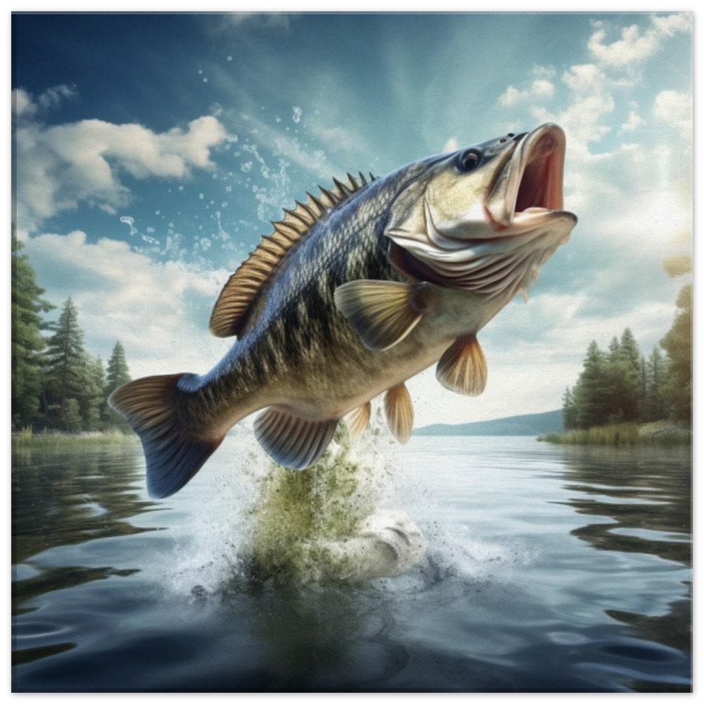 Wall Art Canvas - Animal Art - Fishing Art - Digital Canvas Print ...