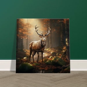 Wall Art Canvas - Animal Art - Deer Art - Digital Canvas Print - High ...