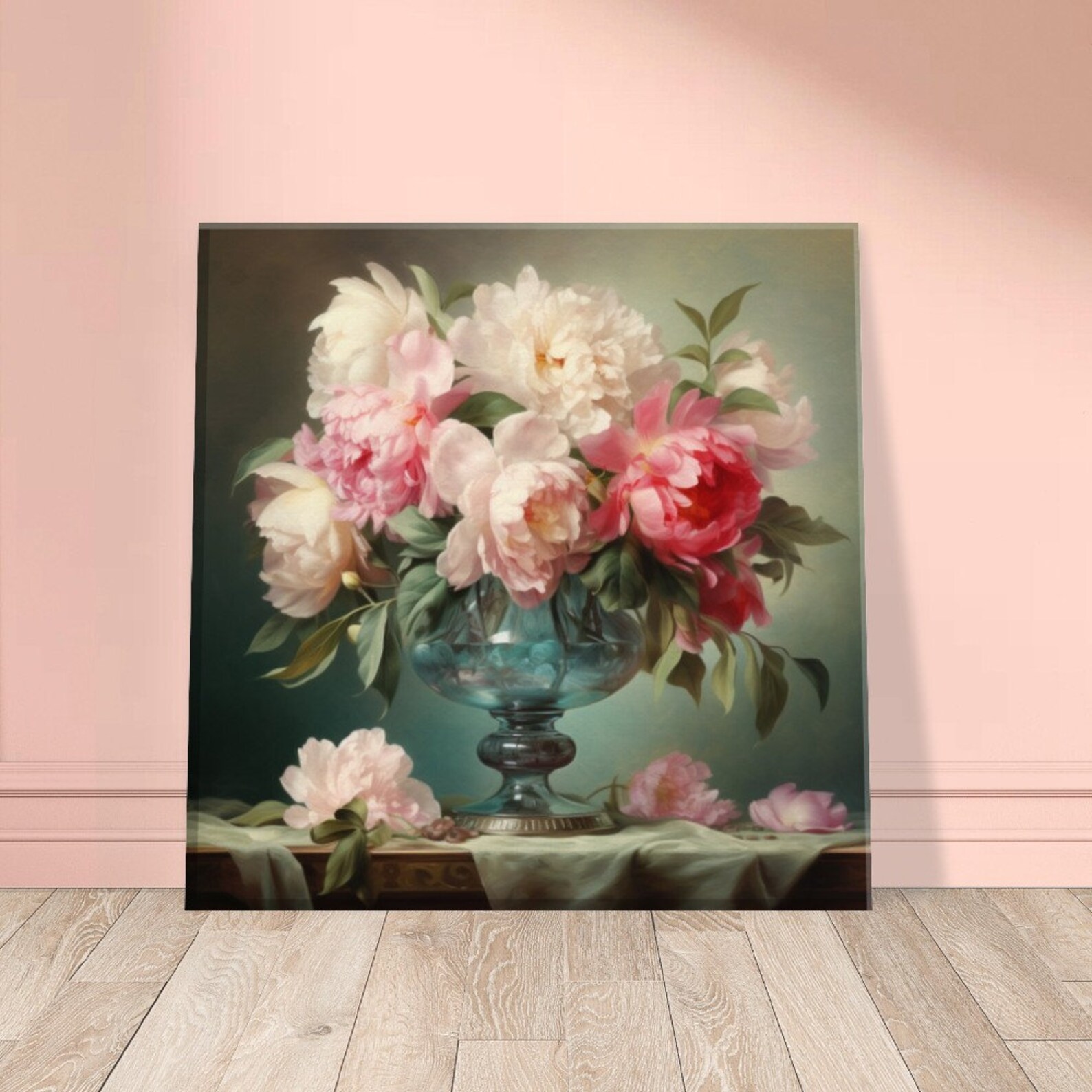 Flower Wall Art Canvas - Flower Art - Digital Canvas Print - High ...