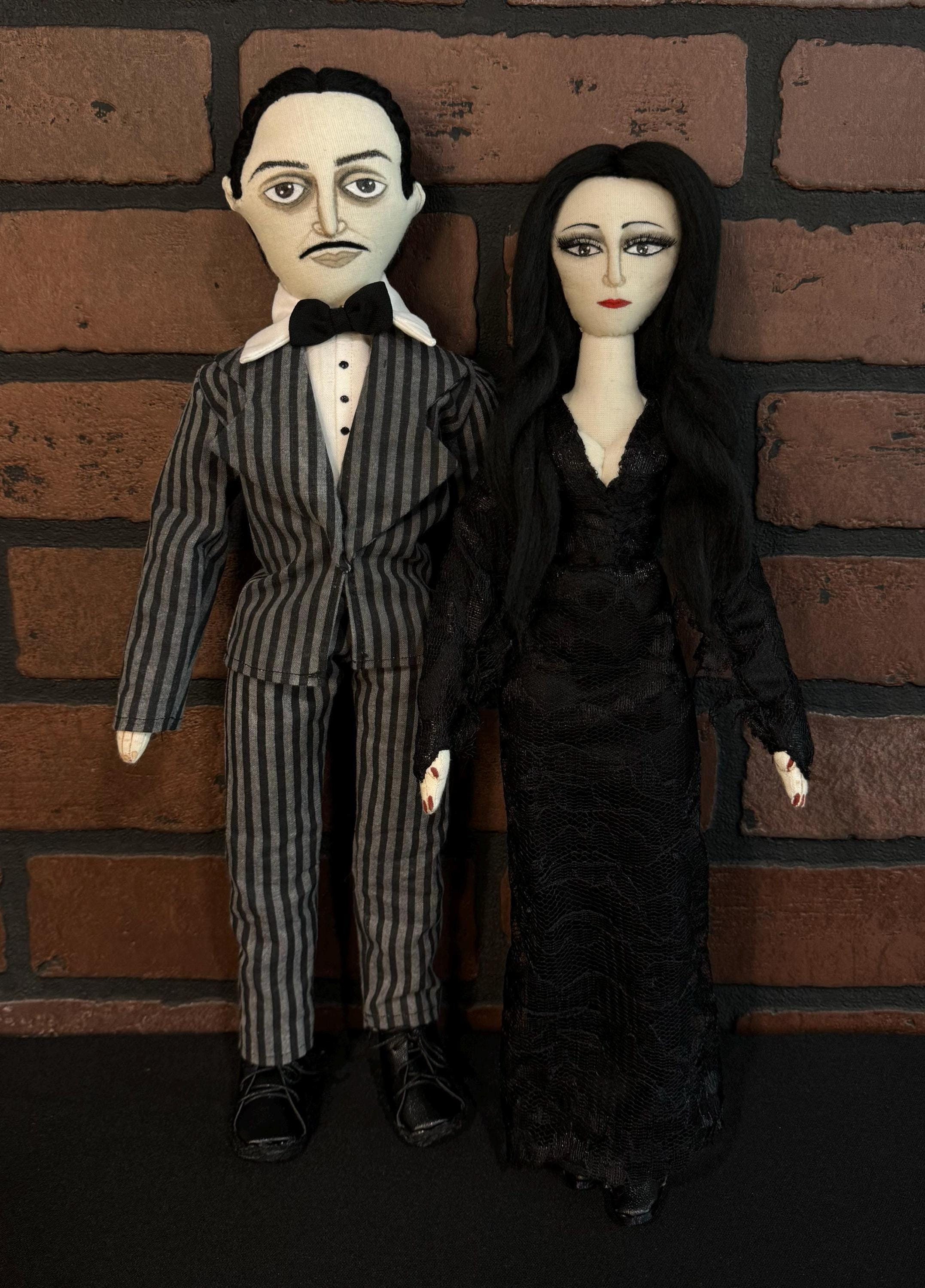 Gomez Addams and Morticia Addams Doll, the Addams Family, OOAK Doll - Etsy