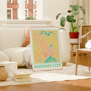 Watercolor Johnson City Tennessee Map Art Print - Etsy