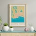 Watercolor Santa Cruz Map Art Print: California Home Decor - Etsy