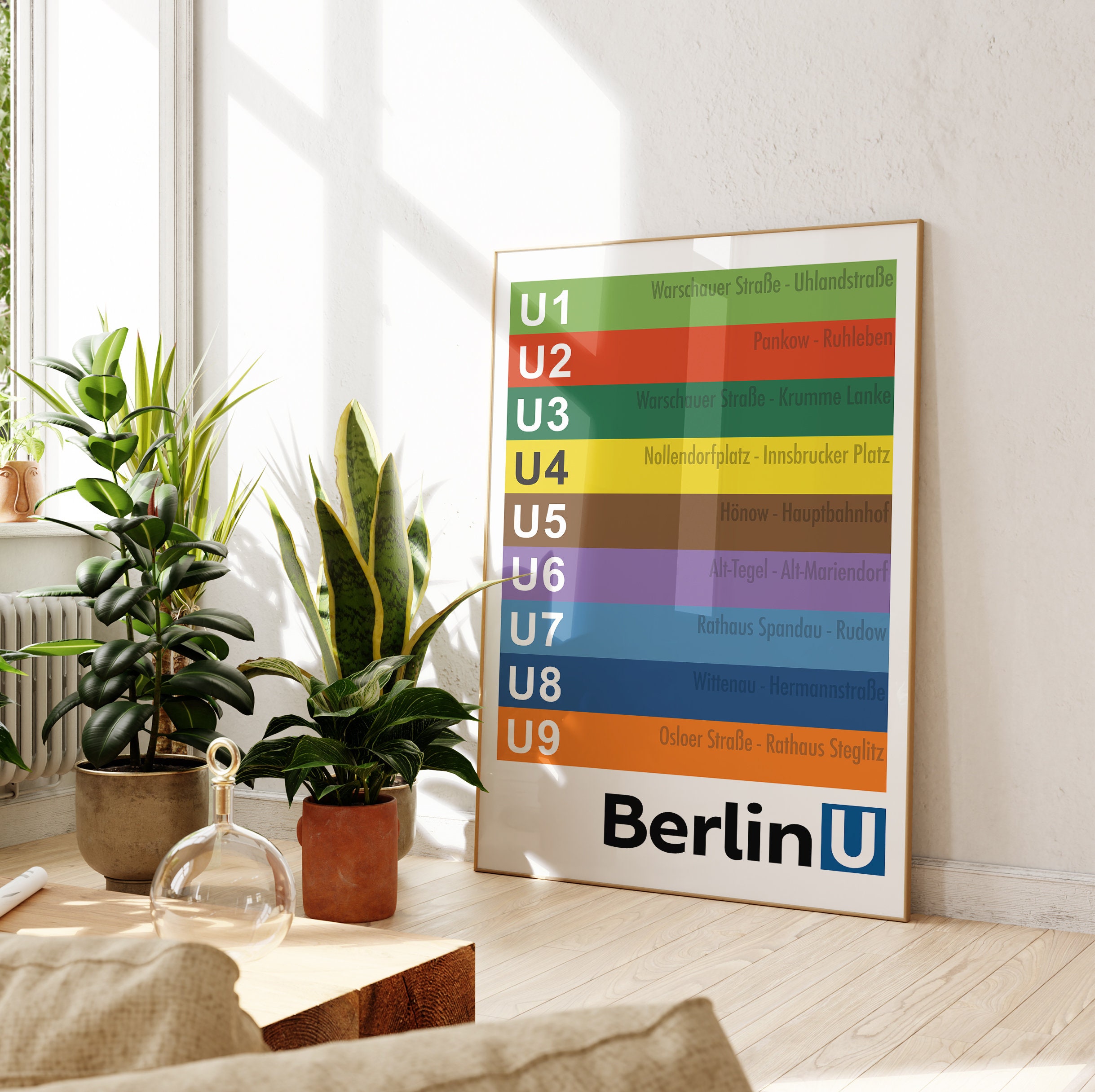 Berlin U-bahn Map Poster Berlin Rapid Transit Germany Gift for Him ...