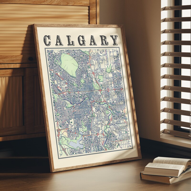 Calgary City Map - Etsy Canada