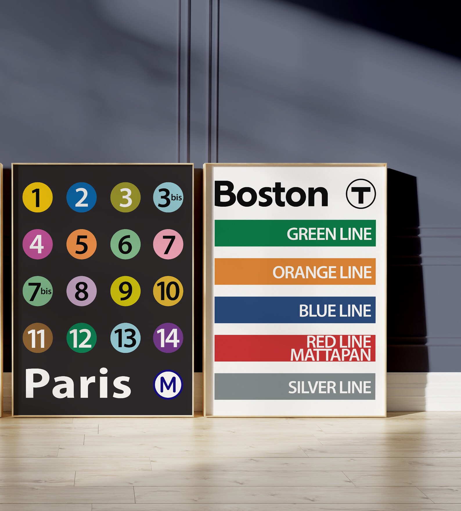 Minimal Boston Subway Print of Boston MBTA Map Poster of Boston Subway ...