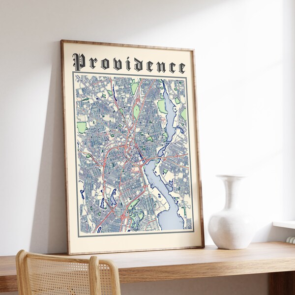Providence Map - Etsy