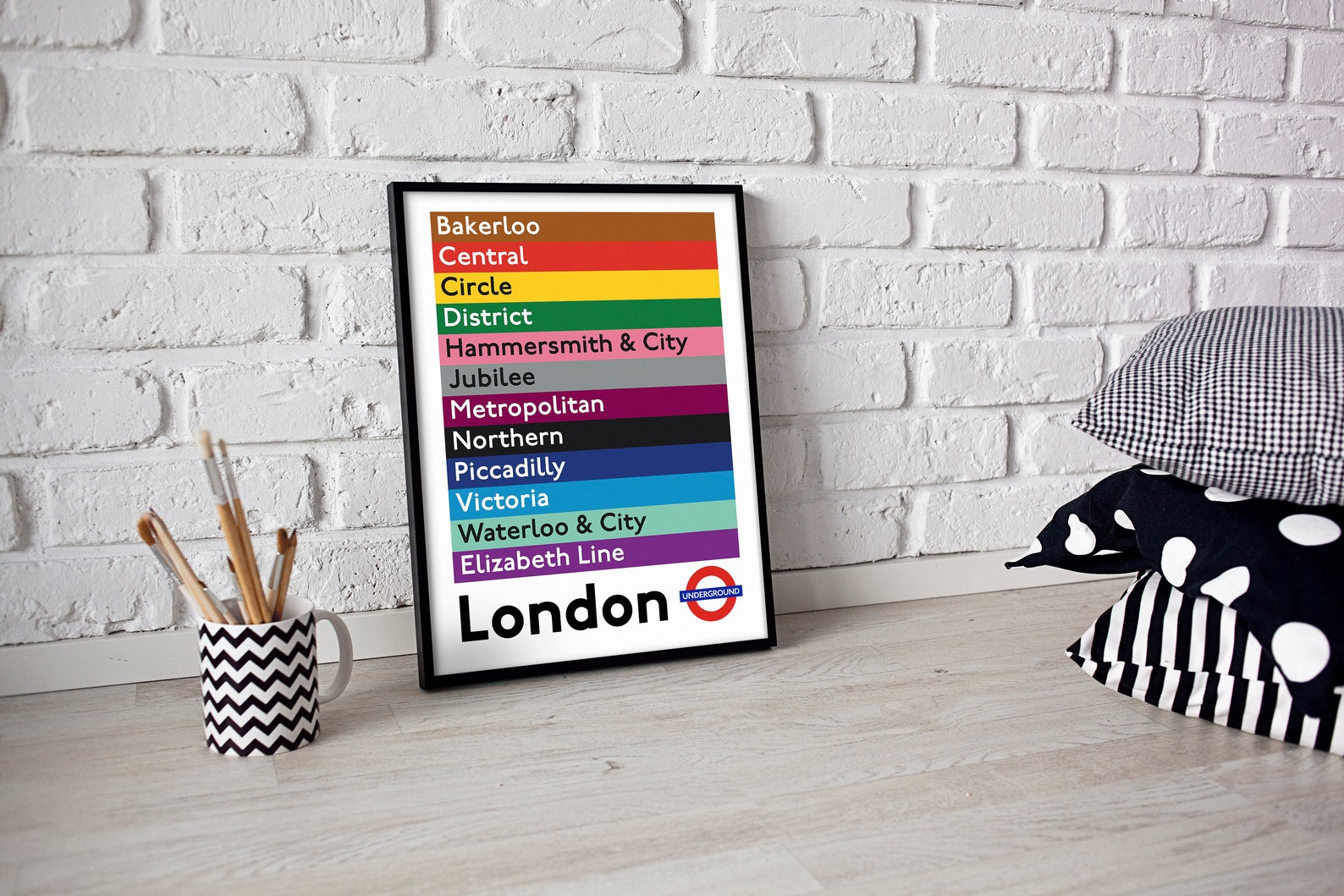 London Underground Poster Elizabeth Line Added Minimalist - Etsy