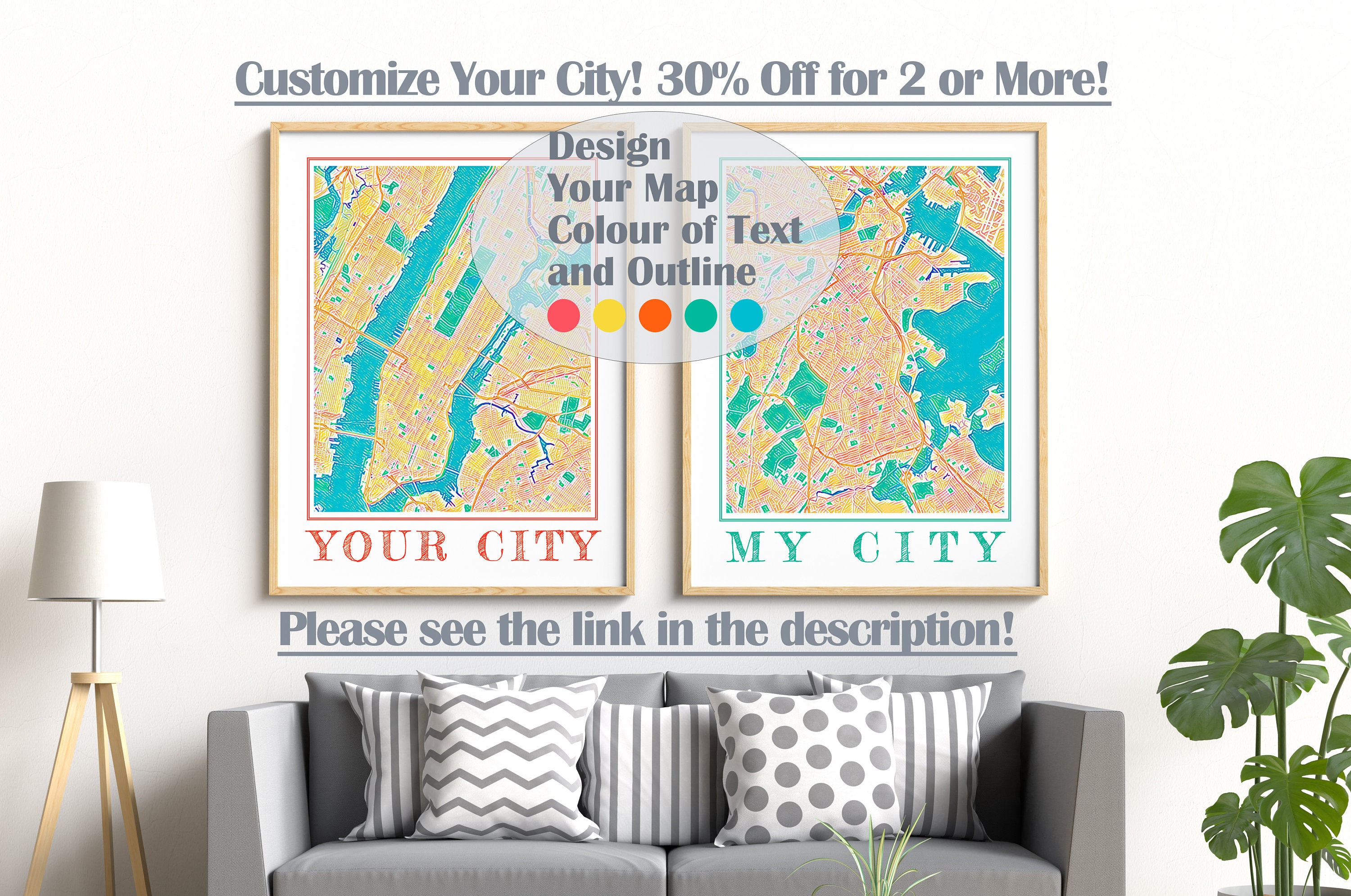 Watercolor Myrtle Beach Map Poster of Myrtle Beach Wall Art of - Etsy