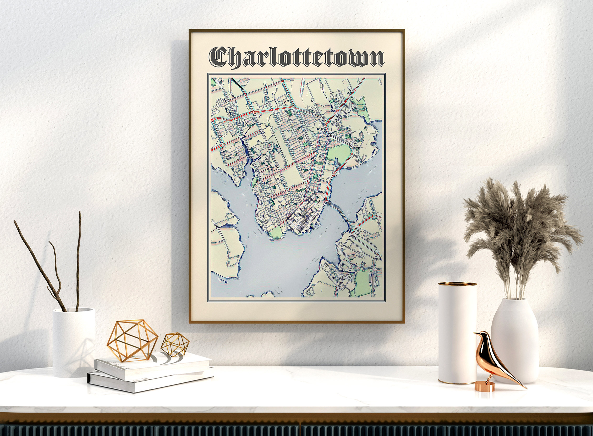 Charlottetown Map Poster Classic Map of Charlottetown - Etsy Australia