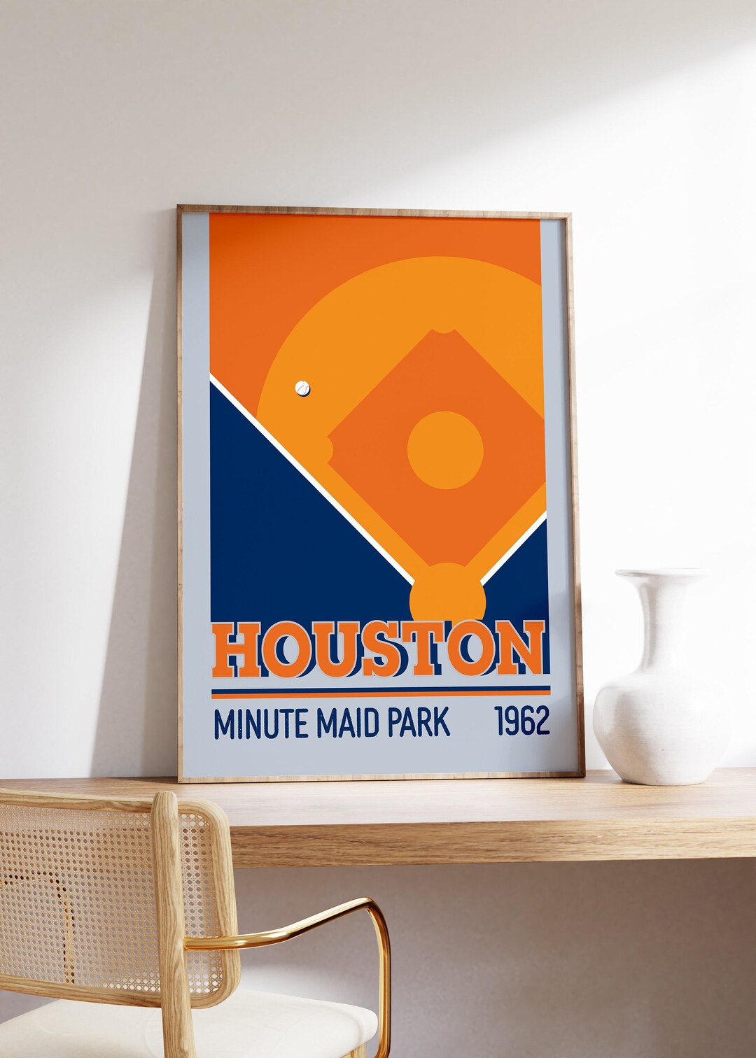 Classic Houston Astros Baseball Poster - Minute Maid Park Art Print ...
