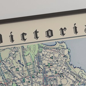 Victoria Map Poster, Classic Map of Victoria, Victoria British Colombia ...