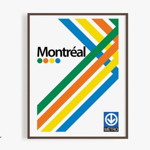 Montreal Metro Poster, Métro De Montréal Print, Minimalist Montreal ...