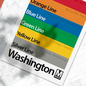 Washington Metro Poster Silver Line Extension Added Ashburn Washington ...