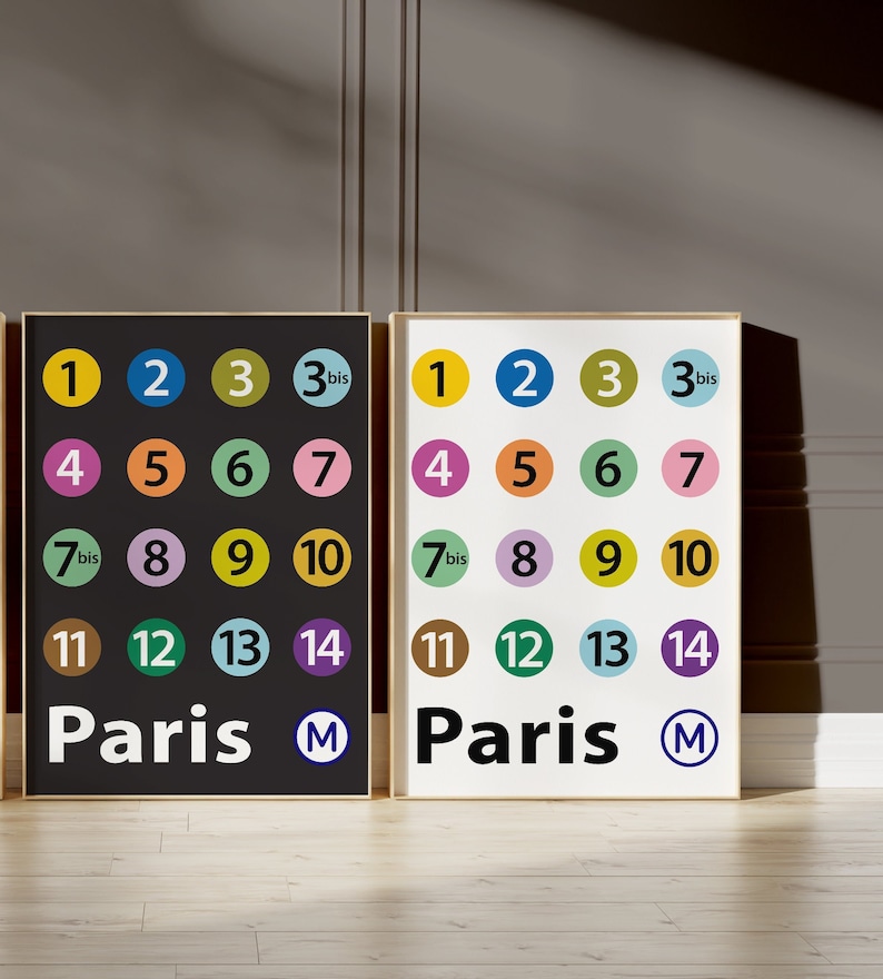 Paris Metro Map Print, Minimalist RATP Subway Art, Paris France Gift - Etsy