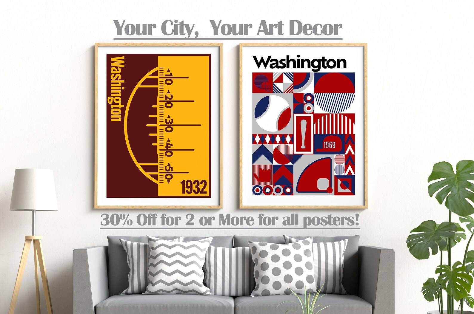 Washington Football Poster of Commanders Fan Gift of Washington Print ...