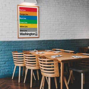 Washington Metro Poster Silver Line Extension Added Ashburn Washington ...