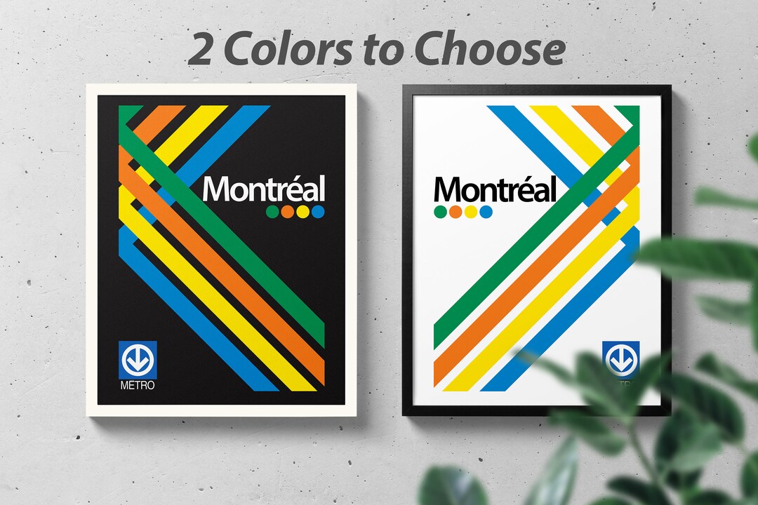 Montreal Metro Poster, Métro De Montréal Print, Minimalist Montreal ...