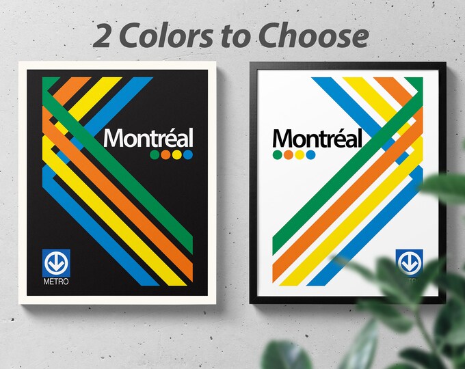 Montreal Canada Metro Map Poster Subway Canada Map Decor Metro Map 2021 ...